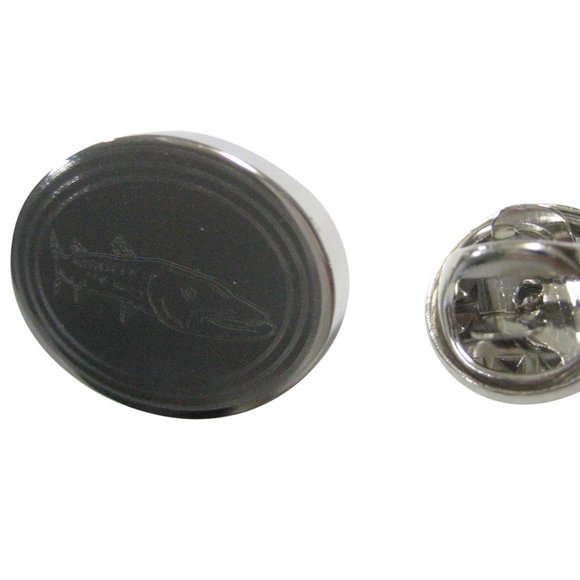Kiola Designs | Accessories | Silver Toned Oval Etched Barracuda Fish ...